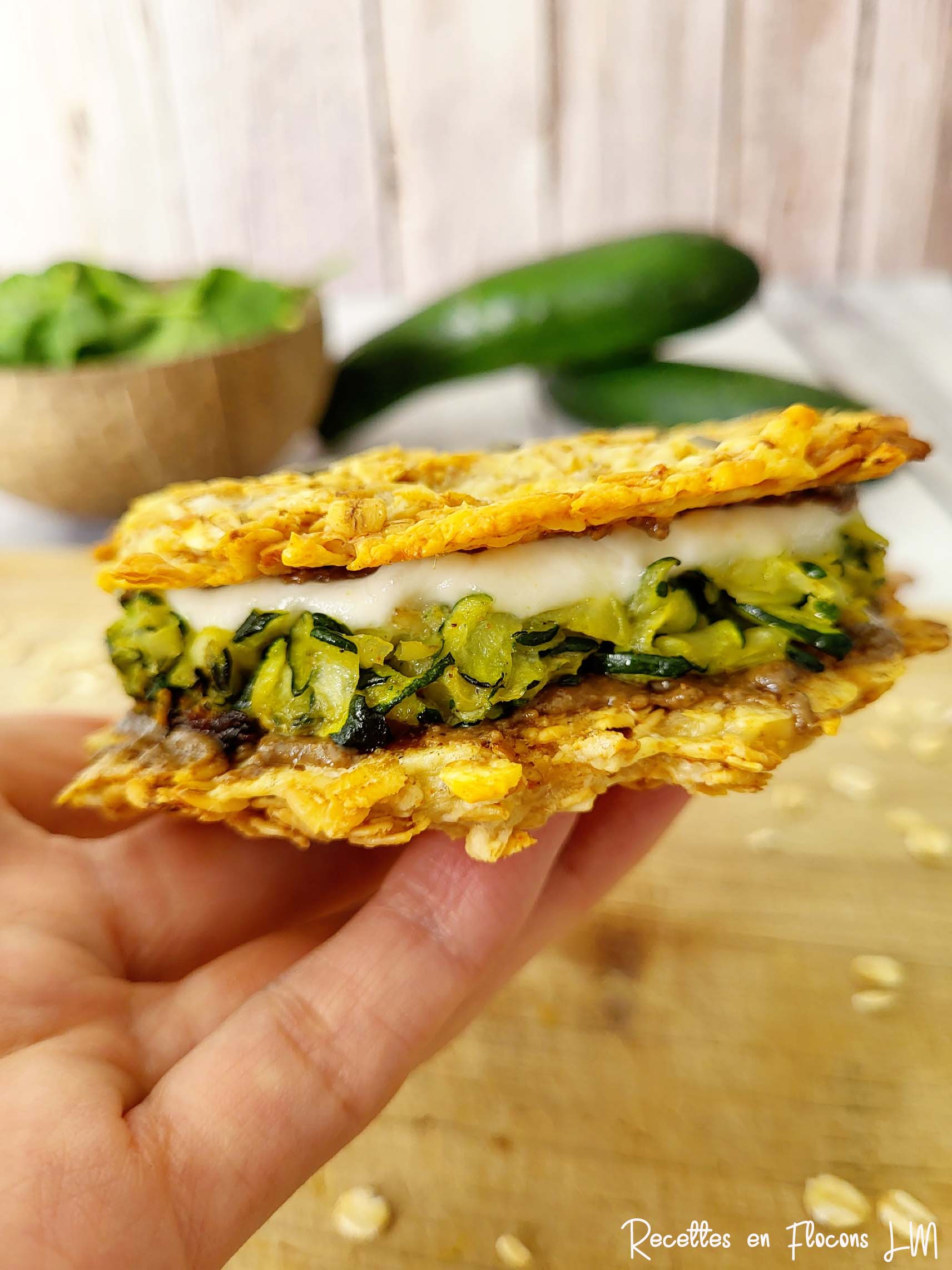 Croque-monsieur végétarien sans gluten- RECETTES EN FLOCONS