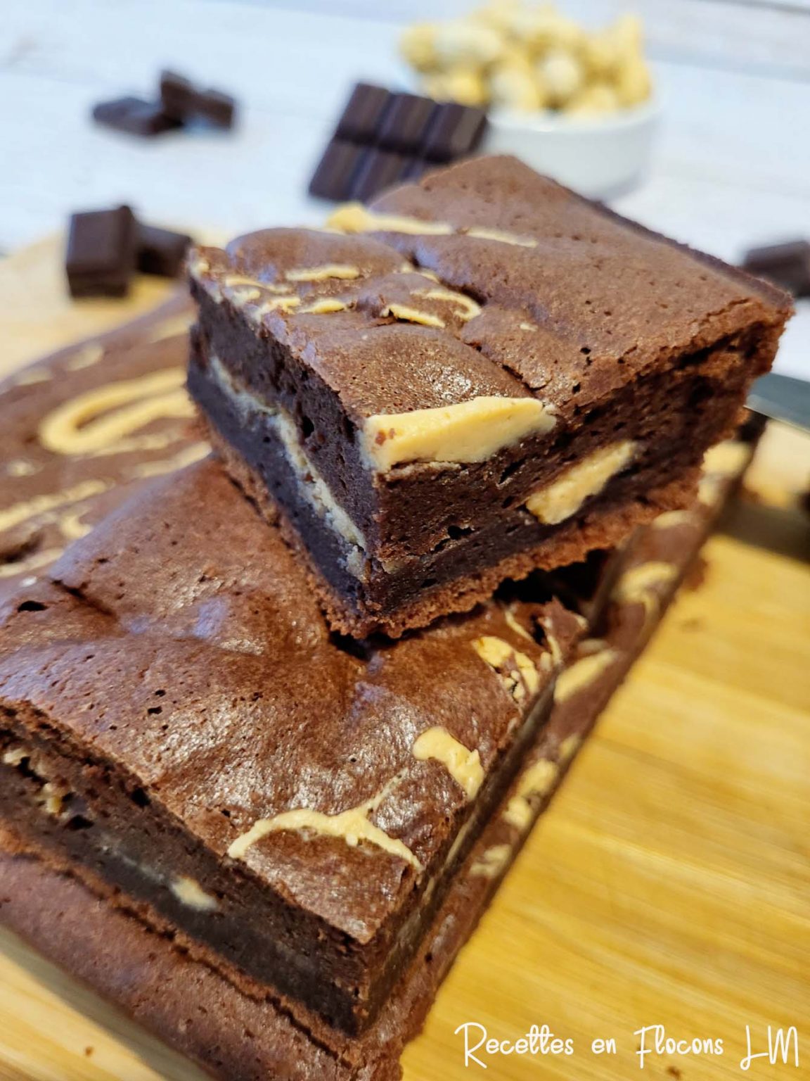 FONDANT AU CHOCOLAT, BEURRE DE CACAHUETE - RECETTES EN FLOCONS