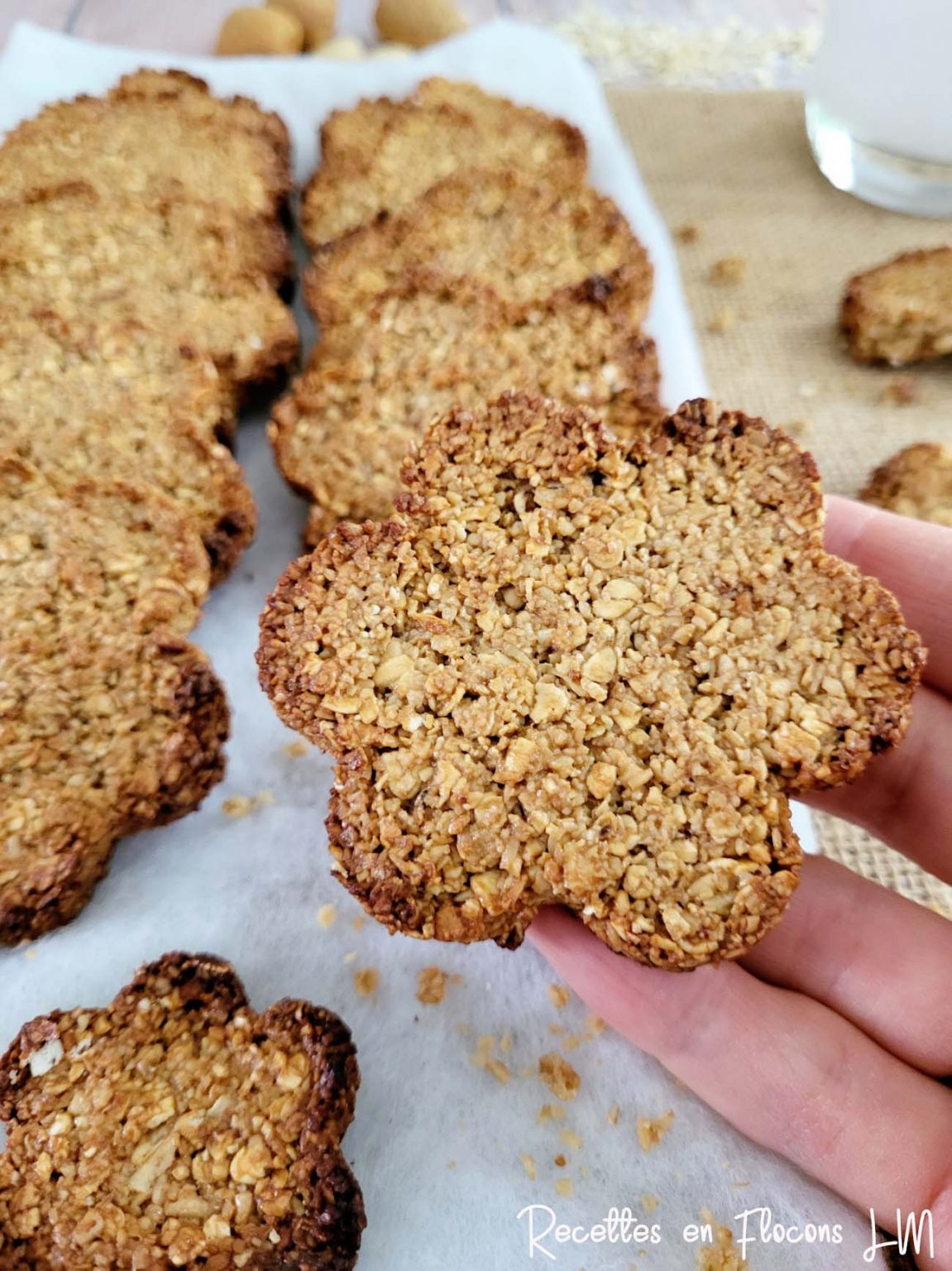 Biscuits diététiques à l'avoine et amande - RECETTES EN FLOCONS
